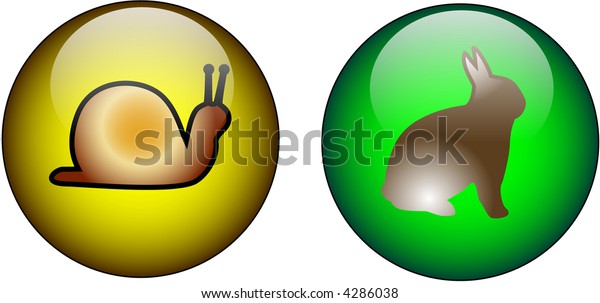 Glass Web Buttons Fast Slow Symbols Stock Vector (Royalty Free) 4286038 ...