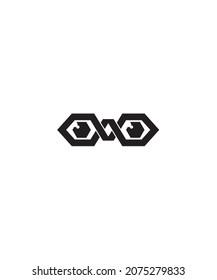 Glasses Logo Infinity Symbol Stock Vector (Royalty Free) 2075279833 ...