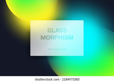 Glassmorphism Concept 3d Geometric Shapes Frosted Stock Vector (Royalty ...