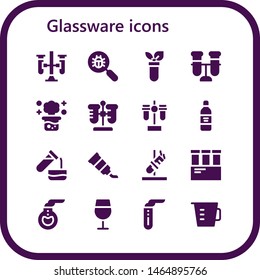 Glassware Icon Set 16 Filled Glassware Stock Vector (Royalty Free ...