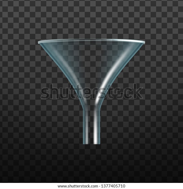 Vectoriel De L'entonnoir De Laboratoire Transparent : image vectorielle ...