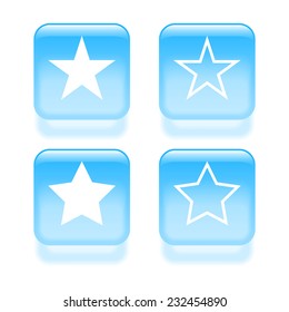 Glassy Star Icons Vector Illustration Stock Vector (Royalty Free ...