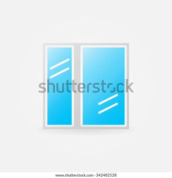 Glazed Window Glossy Icon Vector Window Stock Vector (Royalty Free ...