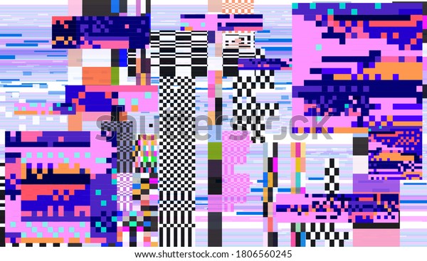 Glitch Datamoshing Camera Effect Retro Vhs Stock Vector (Royalty Free ...