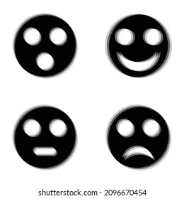 Glitch Distorted Geometric Shape Blurred Emoji Stock Vector (Royalty ...