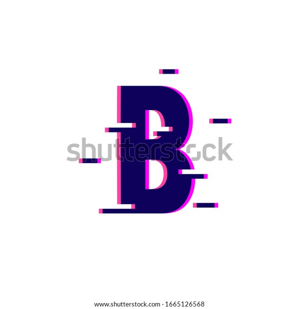 Glitch Letter B Glitch Style Modern Stock Vector (Royalty Free ...