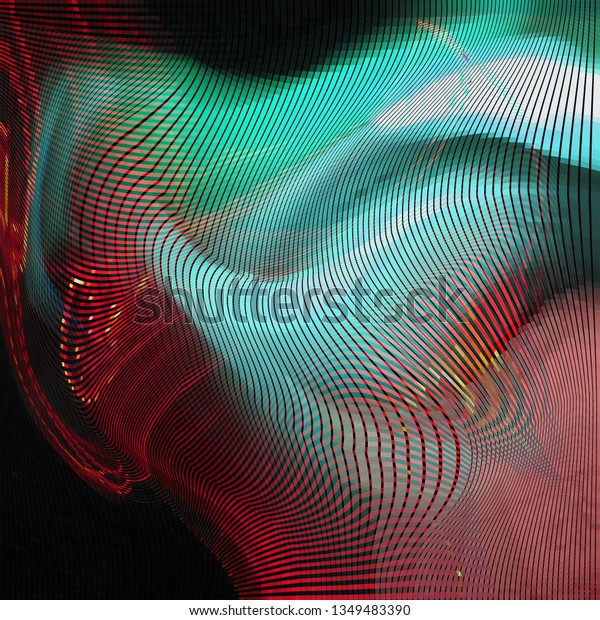 Glitch Red Blue Abstract Background Distortion: เวกเตอร์สต็อก (ปลอดค่า ...