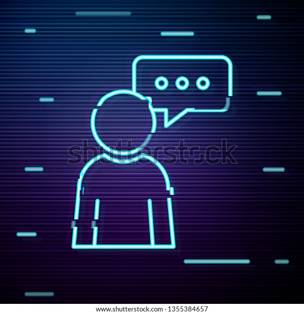 Glitch Screen Communication Dialog Conversation On Stock Vector ...