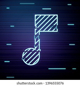 Glitch Screen Music Icon Vector Melody Stock Vector (Royalty Free ...