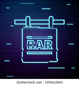 Glitch Screen Vector Hanging Bar Board Stock Vector (Royalty Free ...