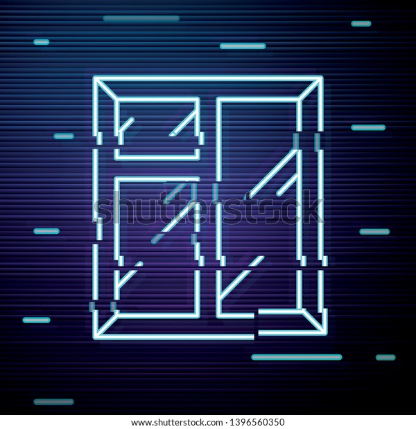Glitch Screen Window Icon House Element Stock Vector (Royalty Free ...