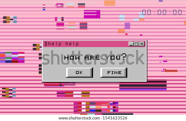 Glitched Defaced Screen Vhs Rainbowing Moire Stock Vector (Royalty Free ...