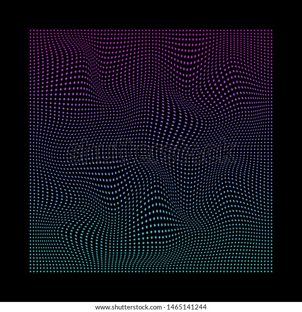 Glitched Square Small Particles Neon Vivid Stock Vector (Royalty Free ...