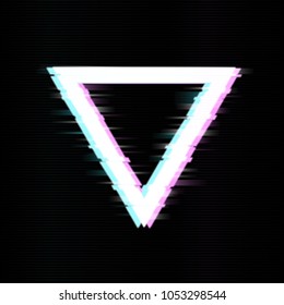 Glitched Triangle Design Distorted Glitch Style Stock Vector (Royalty ...