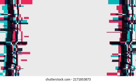 Glitched Vertical Border Frame On White: เวกเตอร์สต็อก (ปลอดค่า ...