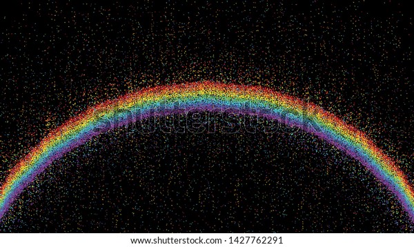 Glitchy Rainbow Made Tiny Colorful Particles Stock Vector (Royalty Free ...