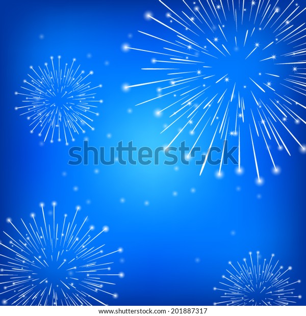 Glitter Firework Pattern On Dark Blue Stock Vector (Royalty Free ...