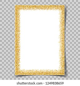 Glitter Frame On Transparent Vector Background Stock Vector (Royalty ...