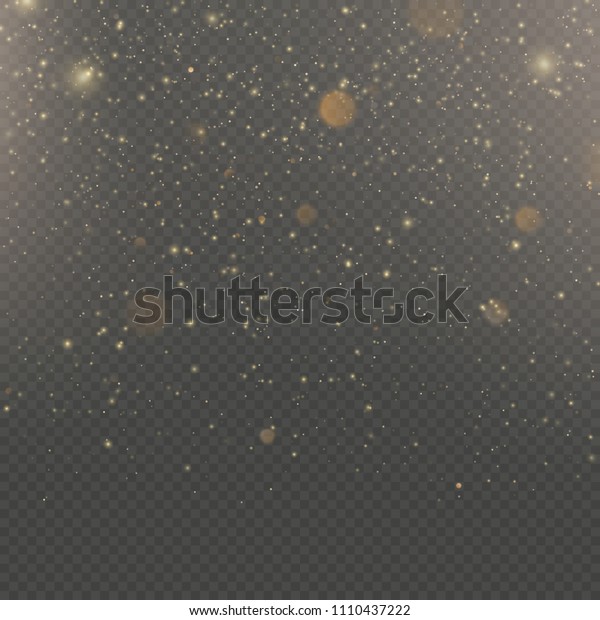 Glitter Particles Overlay Effect Gold Glittering Stock Vector (Royalty ...