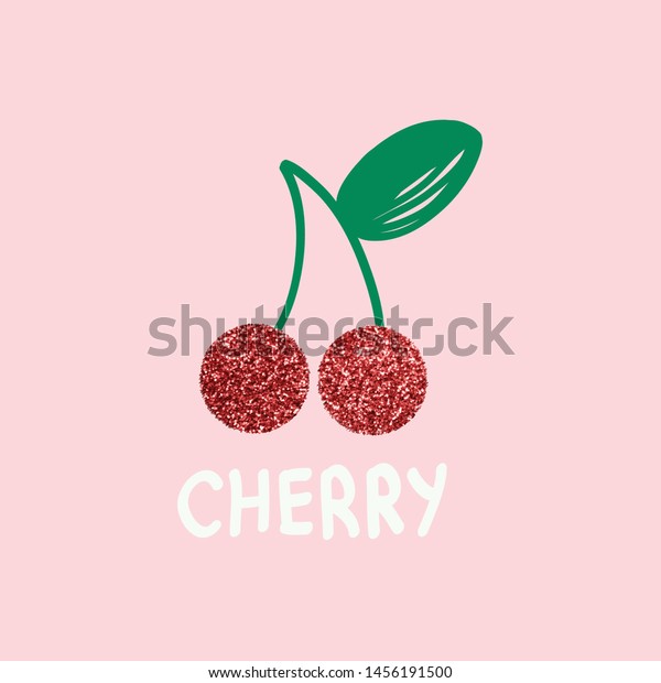 Glitter Red Cherry Polka White Text Stock Vector (Royalty Free ...