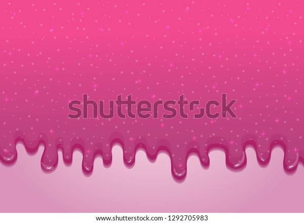 Glitter Slime Dripping On Pink Background Stock Vector (Royalty Free ...
