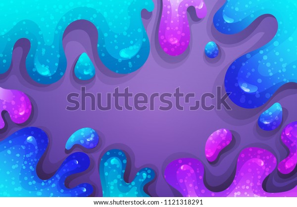 Glitter Slime Dripping On Violet Background Stock Vector (Royalty Free ...