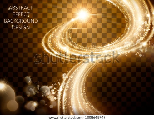 Glittering Golden Light Effect Magical Wavy Stock Vector (Royalty Free ...