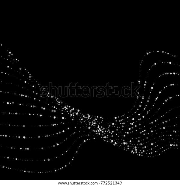 Glittering Silver Stars Confetti Texture Wedding Stock Vector Royalty