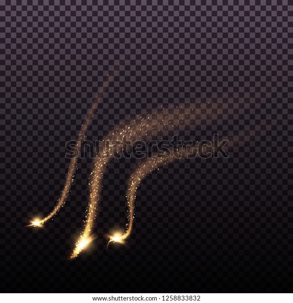Glittering Stardust Lights Illustration Isolated On Stock Vector ...