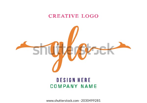 Glo Lettering Logo Simple Easy Understand Stock Vector (Royalty Free ...