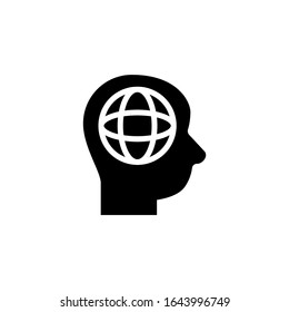 Global Awareness Vector Icon Black Flat Stock Vector (Royalty Free ...