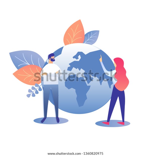 Global Business Development Strategy Illustration Man Stock Vector ...