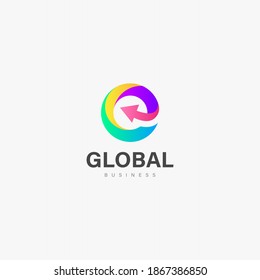 Global Business Logo Icon Vector Design Stock Vector (Royalty Free ...