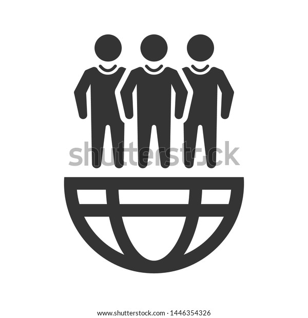 Global Business Team Group Icon Stock Vector (Royalty Free) 1446354326 ...