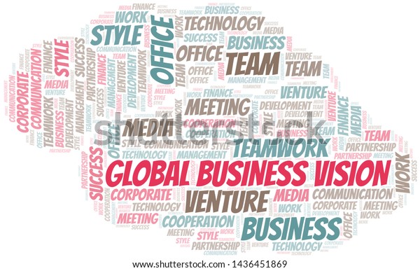 Global Business Vision Word Cloud Collage Stock Vector (Royalty Free ...