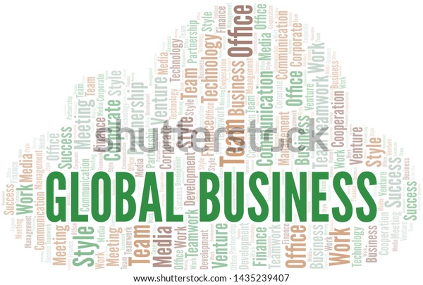 Global Business Word Cloud Collage Made Stock Vector (Royalty Free ...