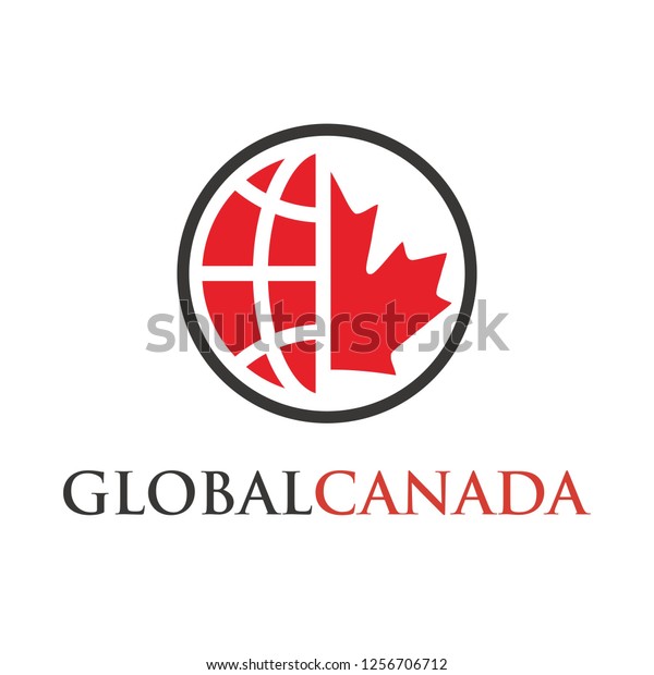 Global Canada Logo Design Flat Design Stock Vector (Royalty Free ...