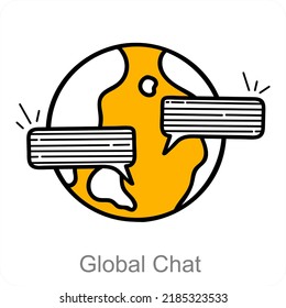 Global Chat Conversation Icon Concept Stock Vector (Royalty Free ...