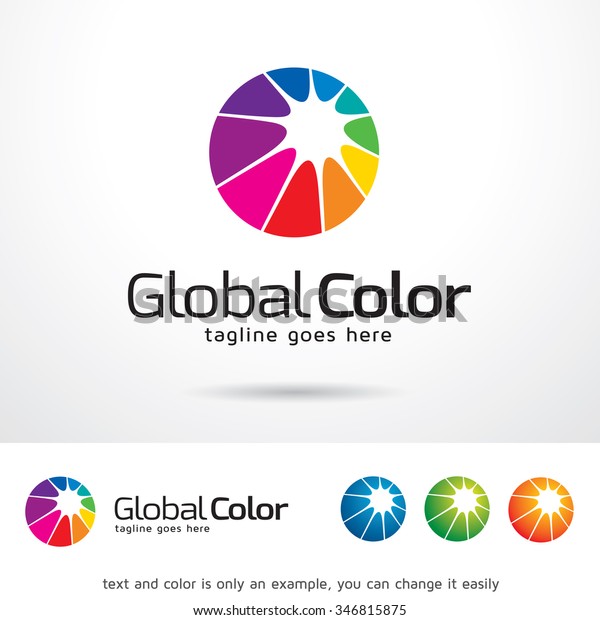 Global Color Logo Template Design Vector Stock Vector (Royalty Free ...