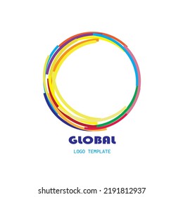 Global Colourful Modern Circular Vector Company Stock Vector (Royalty ...