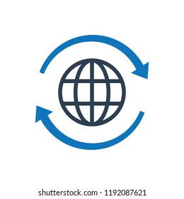 Global Communication Icon Stock Vector (Royalty Free) 1192087621 ...