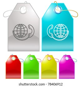 Global Communication Vector Tags Stock Vector (Royalty Free) 78406912 ...