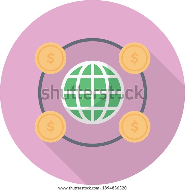 Global Connection Vector Flat Colour Icon Stock Vector (Royalty Free ... Global Connection Vector Flat Colour Icon Stock Vector (Royalty Free ...
