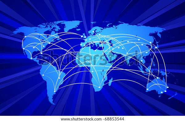 Global Connections Concept No Transparencies Used Stock Vector (Royalty ...