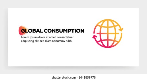 Global Consumption Illustration Icon Concept Stock Vector (Royalty Free ...
