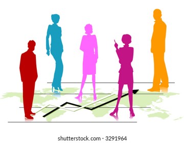 Global Data Management Team Stock Vector (Royalty Free) 3291964 ...