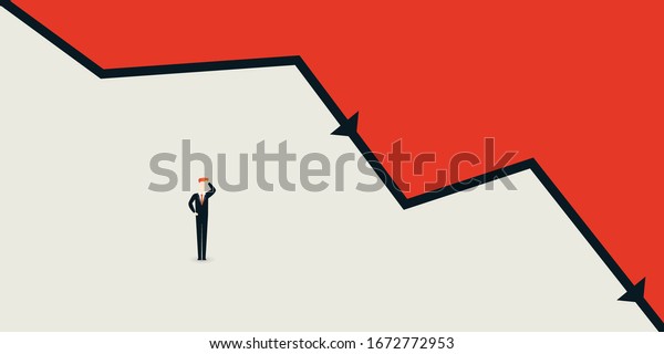 Global Economic Downfall Design Concept Chart Stock Vector (Royalty ...