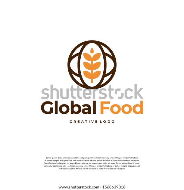 Global Food Logo Designs Template Vector Stock Vector (Royalty Free ...