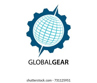 Global Gear Logo Template Design Stock Vector (Royalty Free) 731125951 ...
