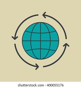 Global Icon Design Vector Illustration Stock Vector (Royalty Free ...